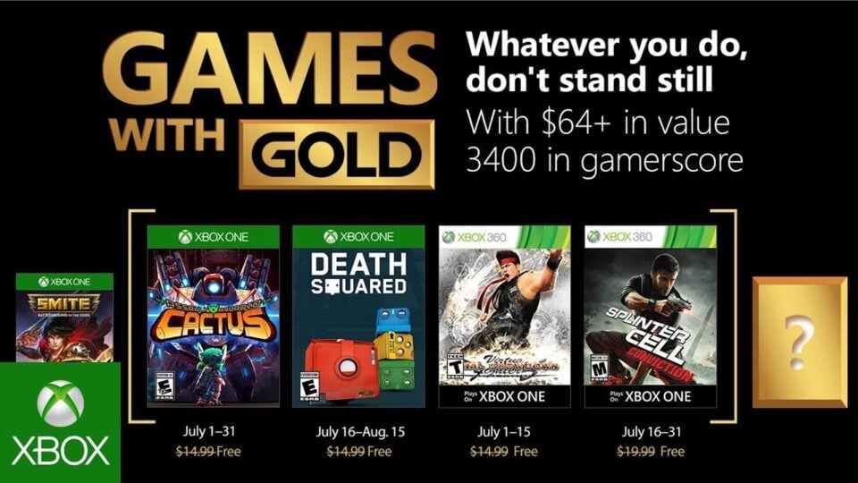 Here's July's Xbox Live Games With Gold Lineup - Kotaku