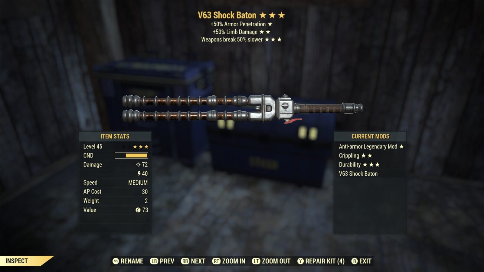 Become A Melee Master With Fallout 76's V63 Shock Baton - Kotaku
