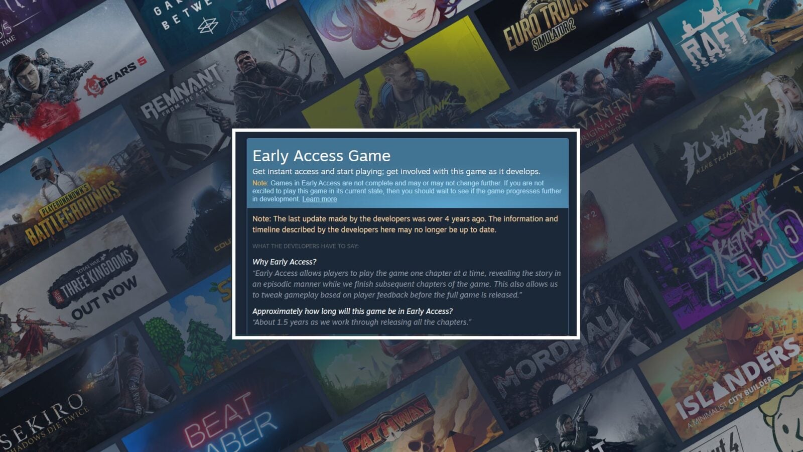 Steam Adds A New Warning For Dead Early Access Games Like Unsung Story ...