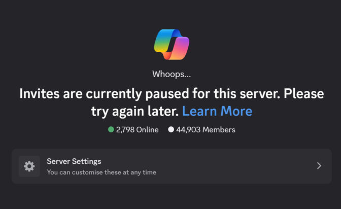 Microsoft’s Copilot Discord Locked After 'Microslop' Message Flood