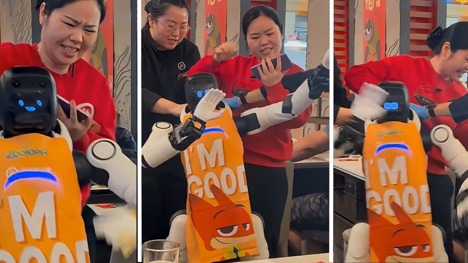 Dancing Robot Refuses To Stop Causing Chaos At Family Restaurant