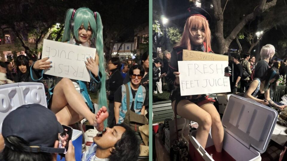 Entrepreneurial Cosplayers Sell 'Feet Juice' At Anime Convention