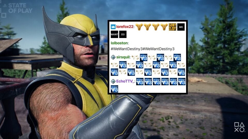 PlayStation Showcase Twitch Chat Spammed By Destiny 3 Fans